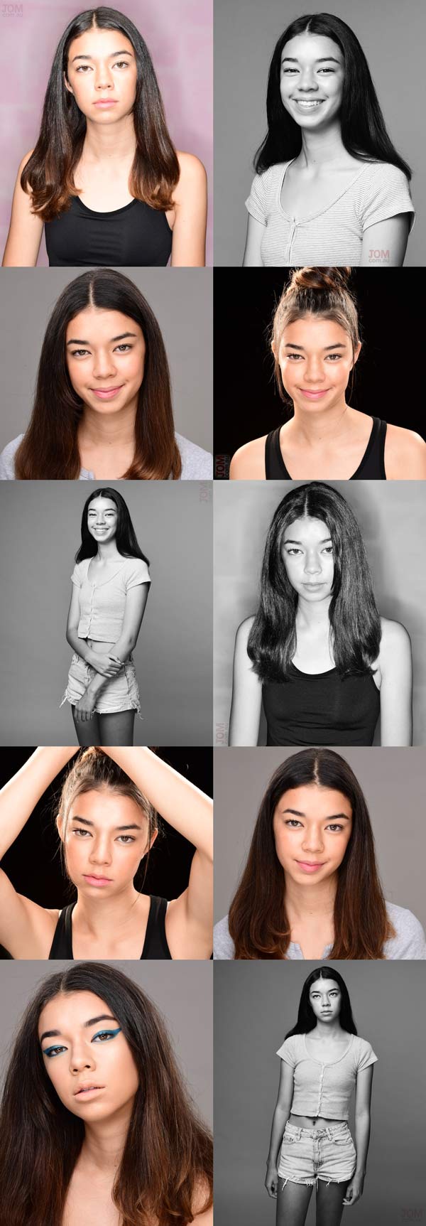 I shoot first modelling portfolios, well-lit happy quality photos. Jom